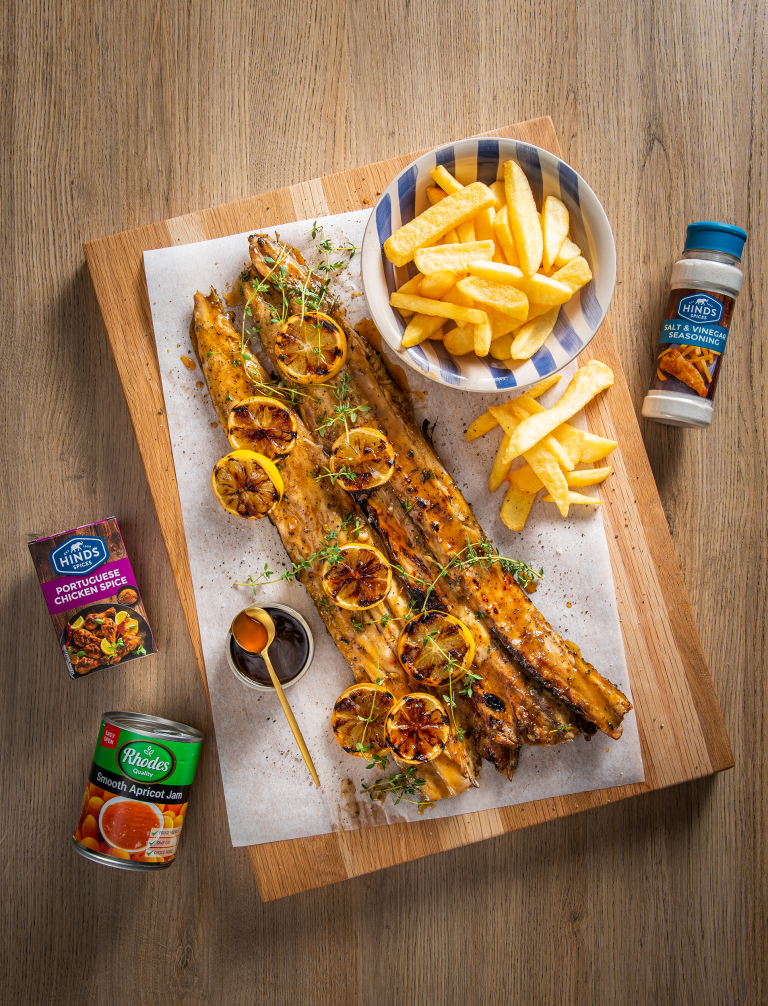 Apricot And Lemon Glazed Braaied Snoek